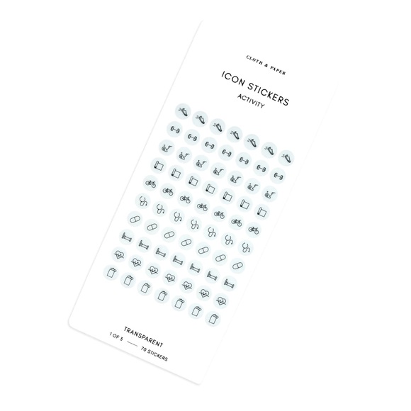 Cloth and Paper | Office | Cloth And Paper Wellness Stickers Icons Text ...